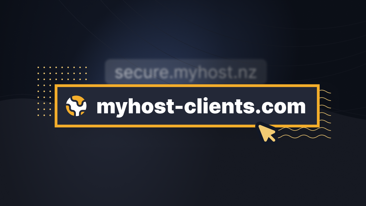 New URL for MyHost Client Area